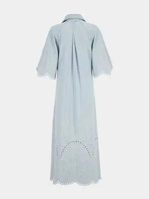 Zimmermann Denim Midi Shirt Dress - Blue