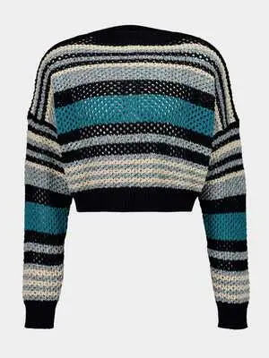 Alanui Ocean Stripes Cotton-blend Sweater