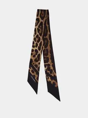 Dolce & Gabbana Dolce & Gabbana Leopard-Print Silk Twill Bandeau Animal Print