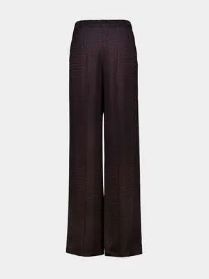 Gucci Horsebit Silk Straight-fit Trousers - Brown