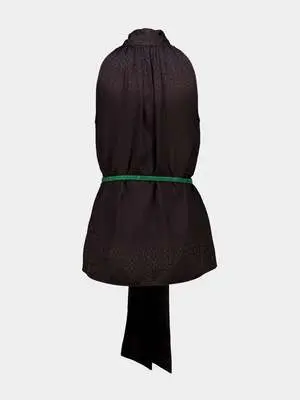 Gucci Silk Jacquard Horsebit Top