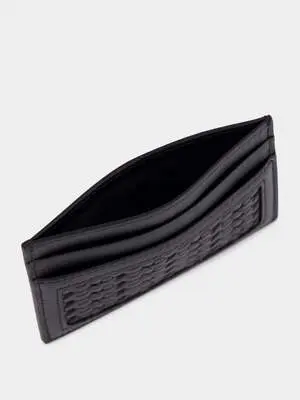 Dolce & Gabbana Woven Calfskin Leather Card Holder