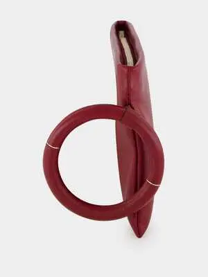 TOM FORD Aura Nappa Leather Clutch - Red