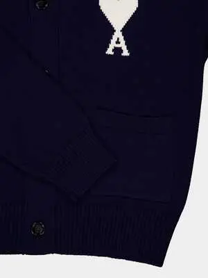 AMI Paris De Coeur Wool Cardigan