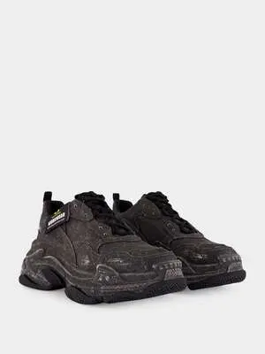 Balenciaga Triple S Canvas Sneakers - Black