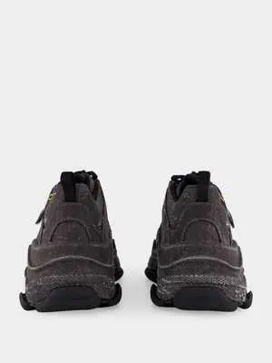 Balenciaga Triple S Canvas Sneakers - Black