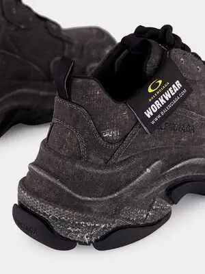 Balenciaga Triple S Canvas Sneakers - Black