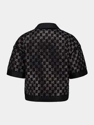 Gucci Wool Lamé Gg Crystal Top