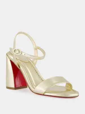 CHRISTIAN LOUBOUTIN Miss Jane 85 Sandals - Gold