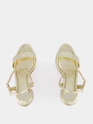CHRISTIAN LOUBOUTIN Miss Jane 85 Sandals - Gold