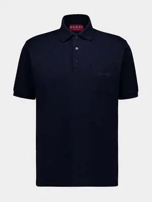 Gucci Night Cotton Polo Shirt - Blue
