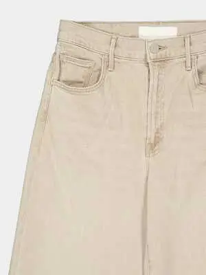 MOTHER Wide-leg Cotton Jeans - Beige