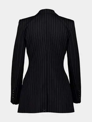 Dolce & Gabbana Single-breasted Pinstripe Wool Jacket