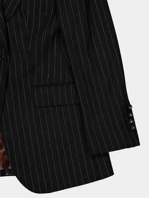Dolce & Gabbana Single-breasted Pinstripe Wool Jacket