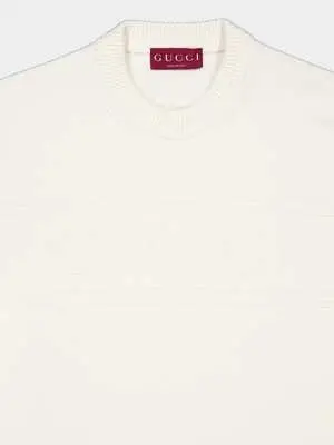 Gucci Cotton-wool Jumper With Intarsia - White