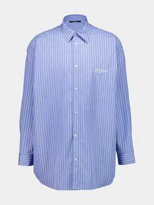 Balmain Relaxed Fit Striped Cotton Shirt