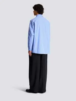 Balmain Relaxed Fit Striped Cotton Shirt