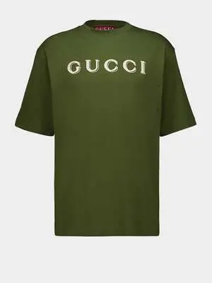 Gucci Embroidered T-shirts For Men