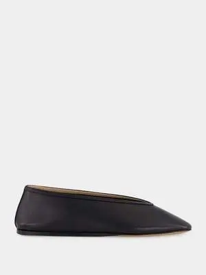 Le Monde Beryl Luna Leather Slipper - Black