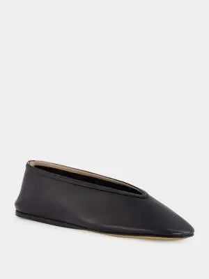 Le Monde Beryl Luna Leather Slipper - Black