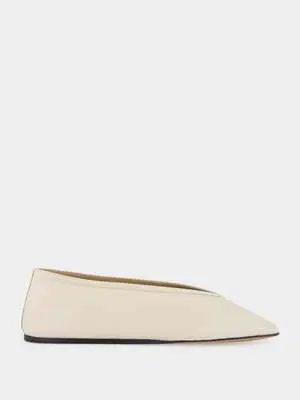 Le Monde Beryl Luna Leather Slipper Cream