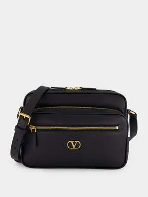 Valentino Garavani Leather Camera Case - Black