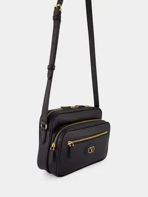 Valentino Garavani Leather Camera Case - Black