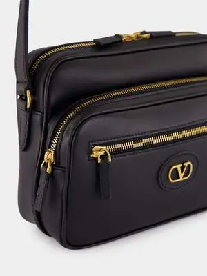 Valentino Garavani Leather Camera Case - Black