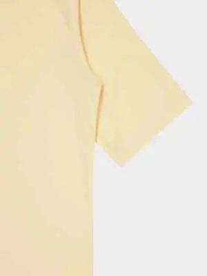 LEMAIRE Ice Apricot Short Sleeve Shirt In Washed Cotton Muslin - Yellow