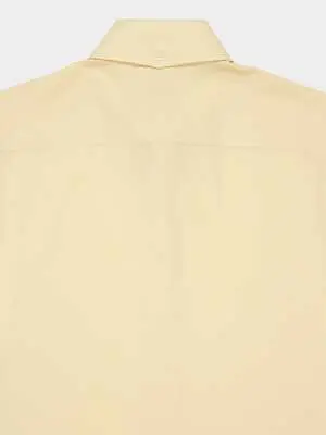 LEMAIRE Ice Apricot Short Sleeve Shirt In Washed Cotton Muslin - Yellow