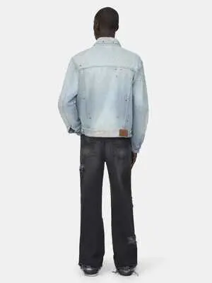 Amiri Antique Indigo Bones Studded Trucker Jacket
