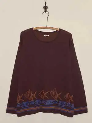 BODE Fish School Cotton Sweater - Brown