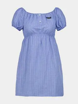 Miu Miu Cotton Mini Dress - Blue