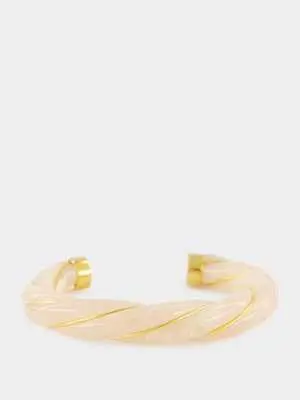 AURÉLIE BIDERMANN Ivory Diana Glazed-effect Bangle - Beige