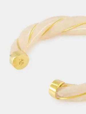 AURÉLIE BIDERMANN Ivory Diana Glazed-effect Bangle