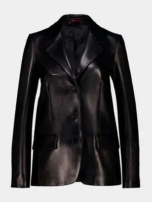 Gucci Shiny Leather Jacket - Black