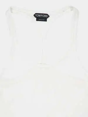 TOM FORD Ribbed Silk Tank Top - White