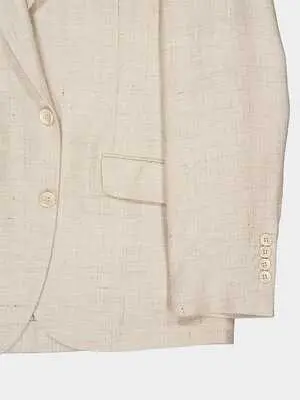Brunello Cucinelli Silk Linen And Wool Hopsack Deconstructed Cavallo Blazer
