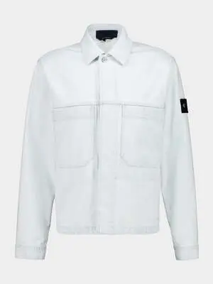 Stone Island Extra Bleach Cotton Biker Jacket