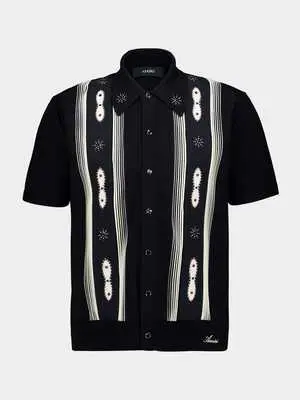 Amiri Stud Stripe Virgin Wool Shirt