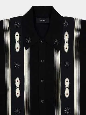 Amiri Stud Stripe Virgin Wool Shirt