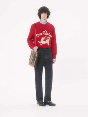Valentino Garavani Wool Sweater With Chez And Panther Embroidery
