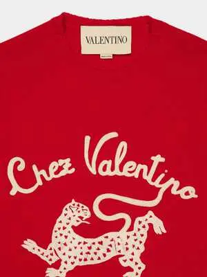 Valentino Garavani Wool Sweater With Chez And Panther Embroidery