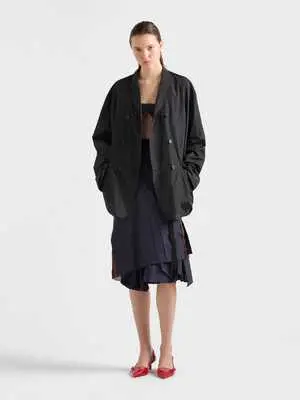 Prada Double-breasted Taffeta Jacket