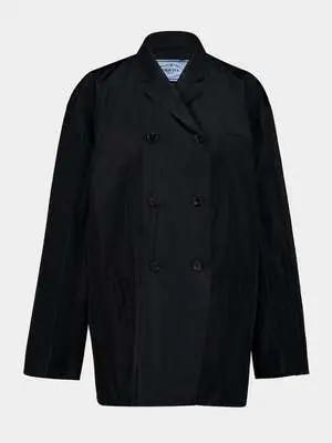 Prada Double-breasted Taffeta Jacket