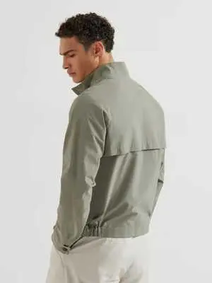 Brunello Cucinelli Techno Cotton Gabardine Jacket - Green