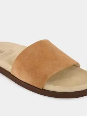 Brunello Cucinelli Leather Slide Slippers