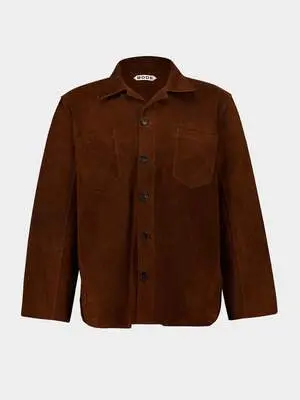 BODE Suede Overshirt - Brown