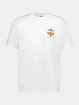 Casablanca Flower Court Icon T-shirt - White
