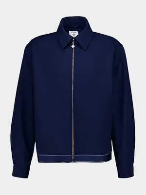 Casablanca Sports Jacket In Virgin Wool - Blue